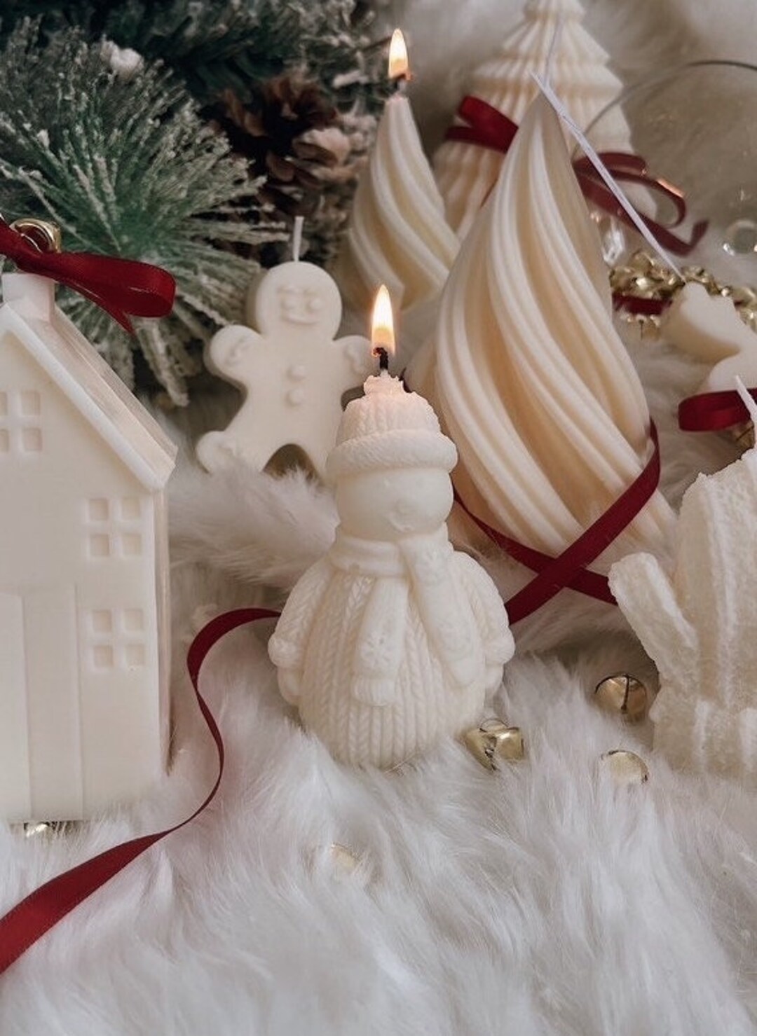 SNOWMAN CANDLE Christmas Candle Winter Candle Holiday - Etsy