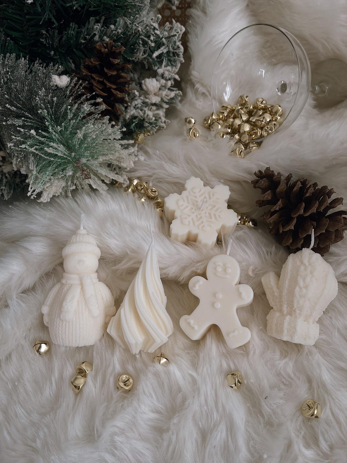 MINI CHRISTMAS SET - Winter Holiday Candles, Christmas Decor - Etsy