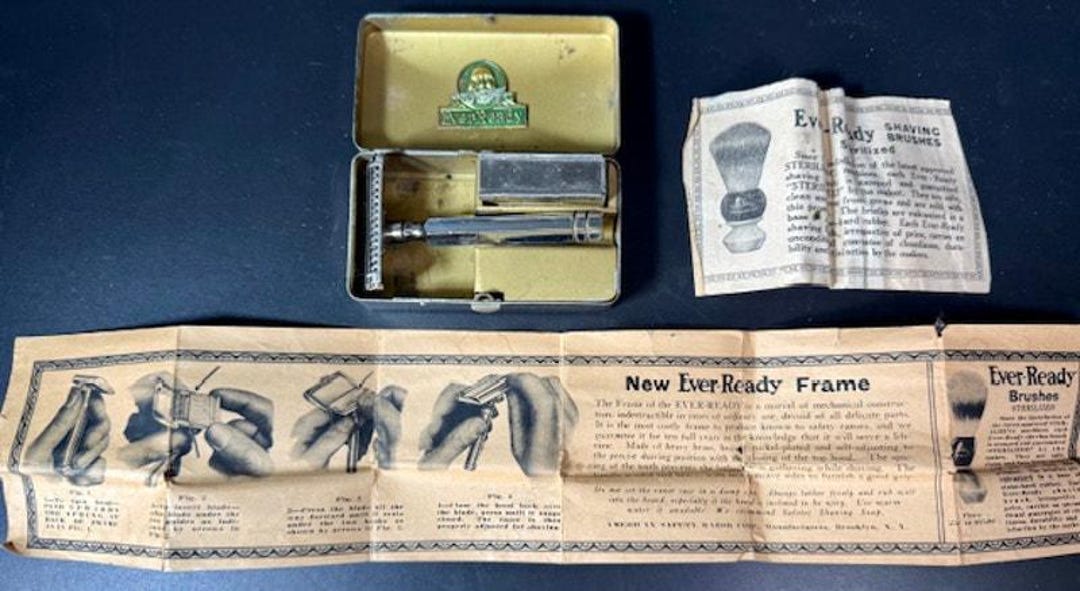 Vintage Ever-ready Safety Razor With Razor Case Chrome Barber - Etsy