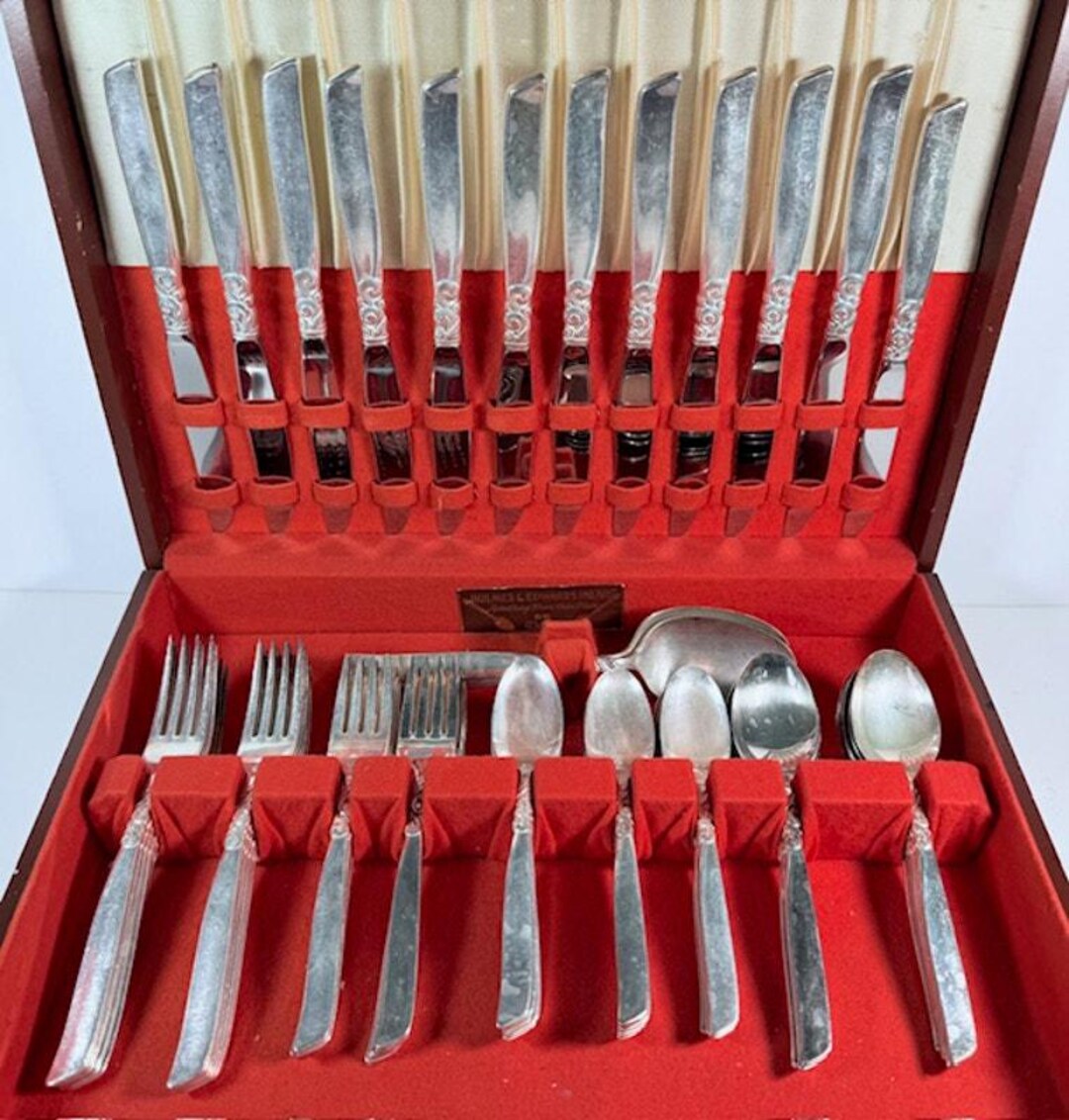 71 Pc Set Community South Seas Silverplate Flatware W/chest - Etsy