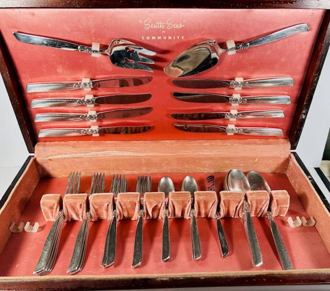42 Pc Set Community South Seas Silverplate Flatware W/original - Etsy