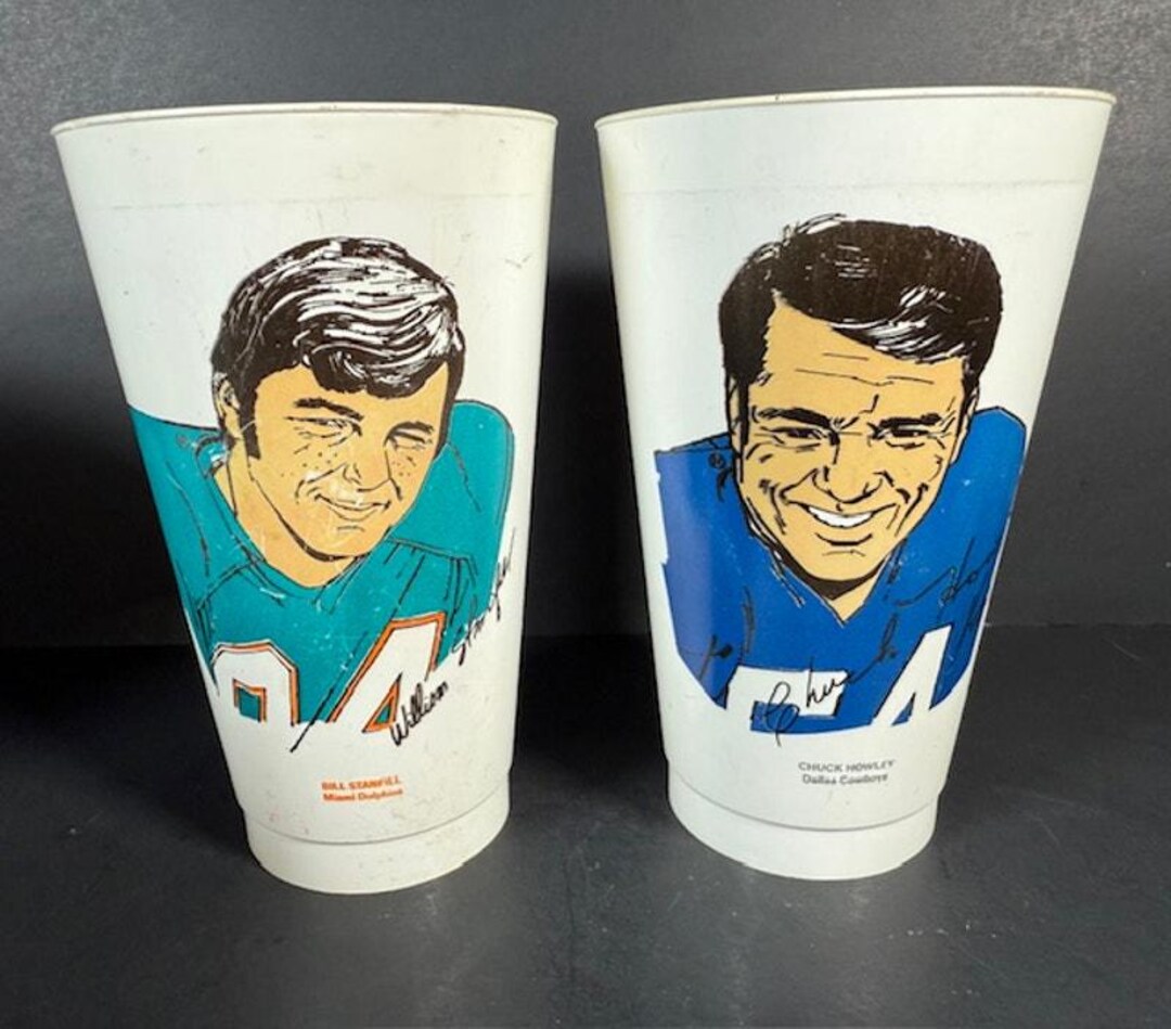 Bill Stanfill Miami Dolphins Chuck Howley Cowboys 7-eleven Slurpee Cups ...