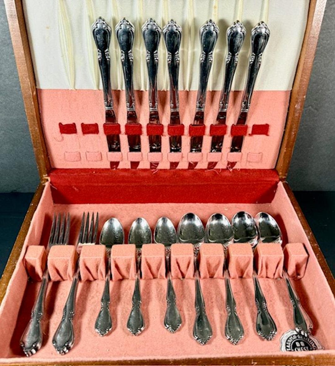 31 Pc Set Oneida Craft Stainless Chateau Flatware W/chest - Etsy