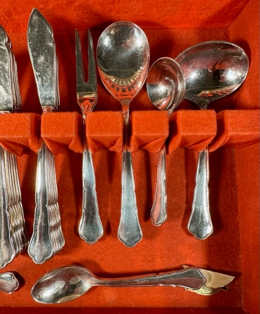 54 Pc Set Germen Surpasil 100 Silverplate Flatware W/box Drache ...