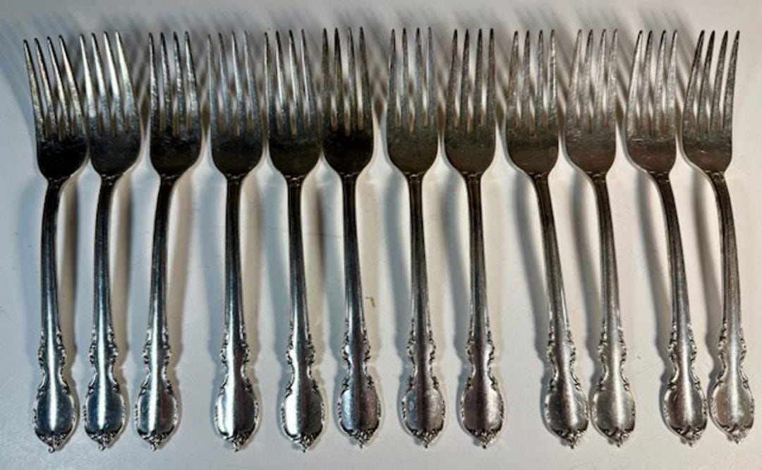 12 International 1847 Rogers Reflection Silverplate Dinner Forks - Etsy