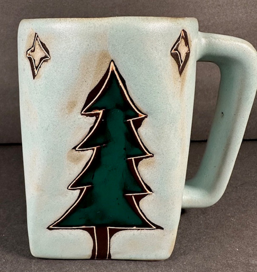 Vintage Mara Mexico Tree Coffee Mug Ceramic Hand Made Painted Stoneware ...