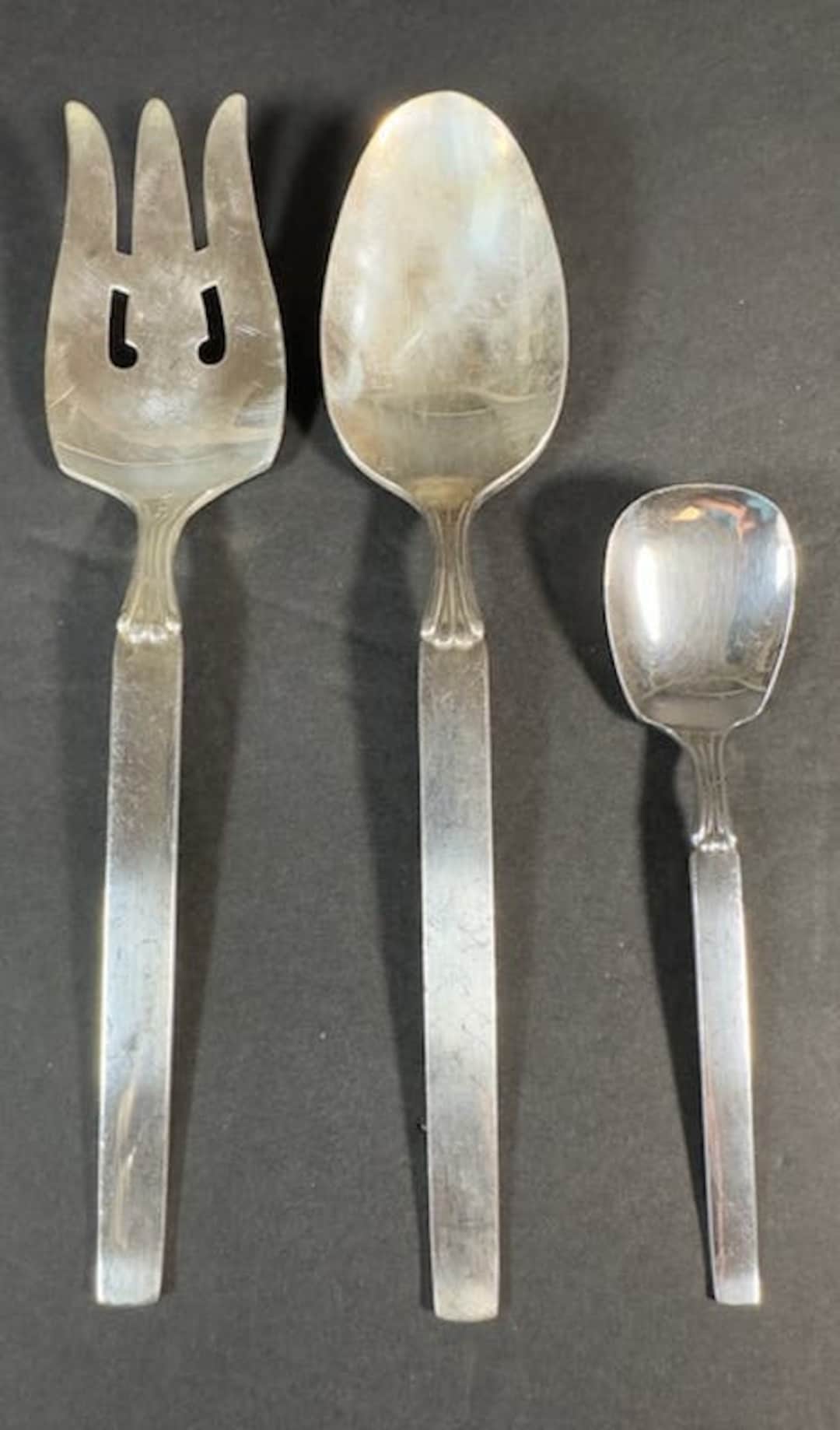 3 Community Twilight Silverplate Serving Pcs Spoon Fork - Etsy Canada