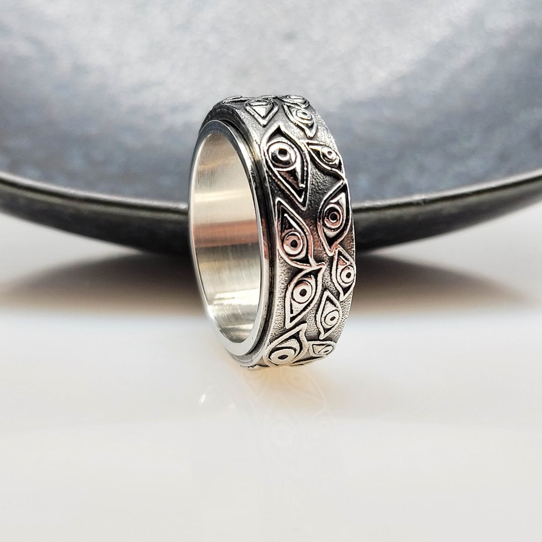 Eye Spinner Ring Rotating Fidget Ring Spin Meditation Ring Thumb ...
