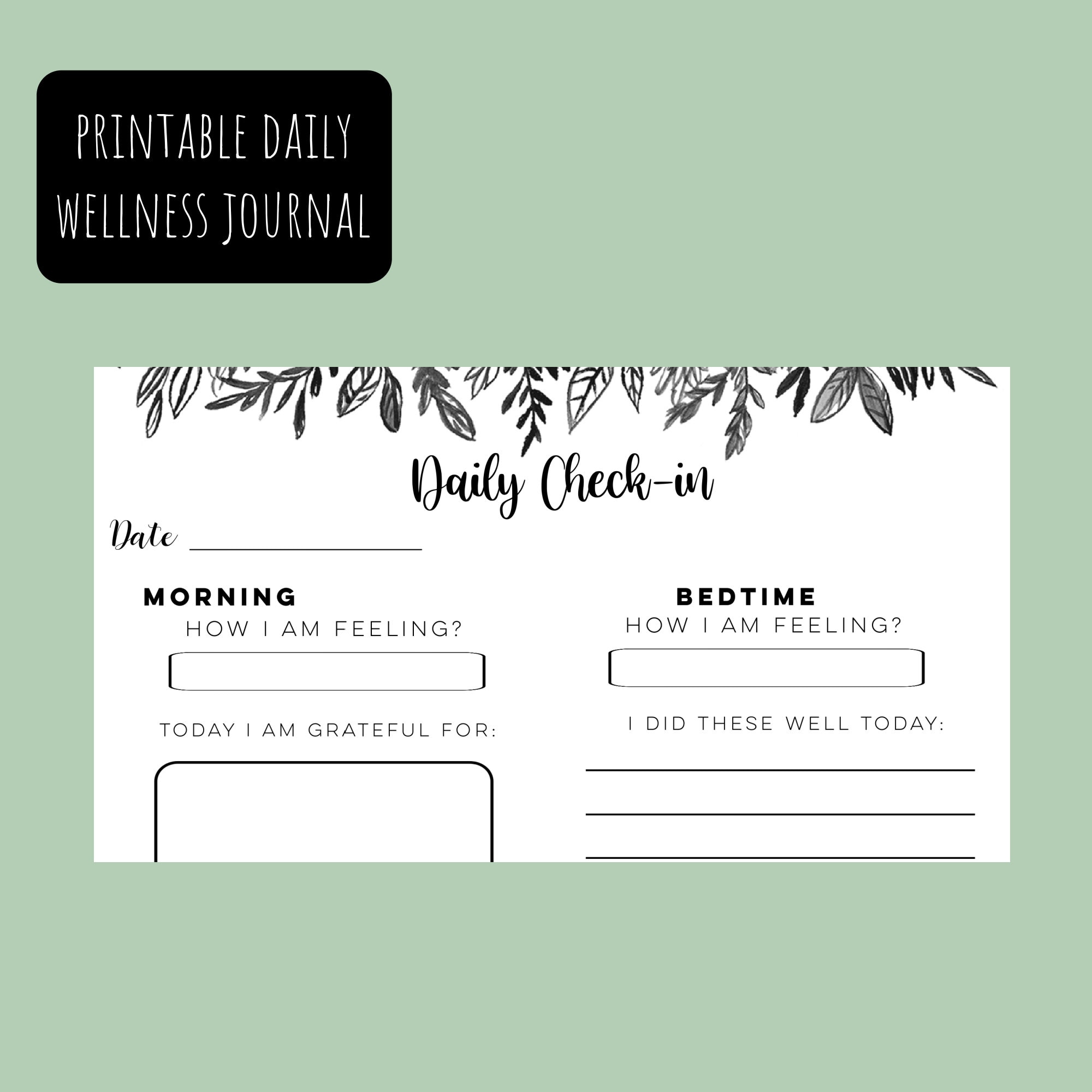 Mental Health Journal Printable, Cognitive Behavior Therapy, Wellness ...