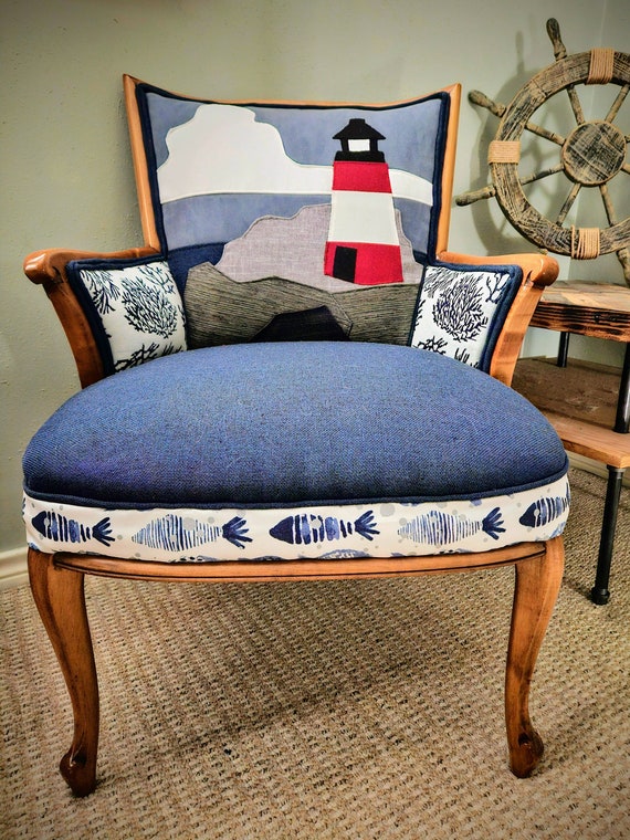 Nautical Upholstered Accent Chair