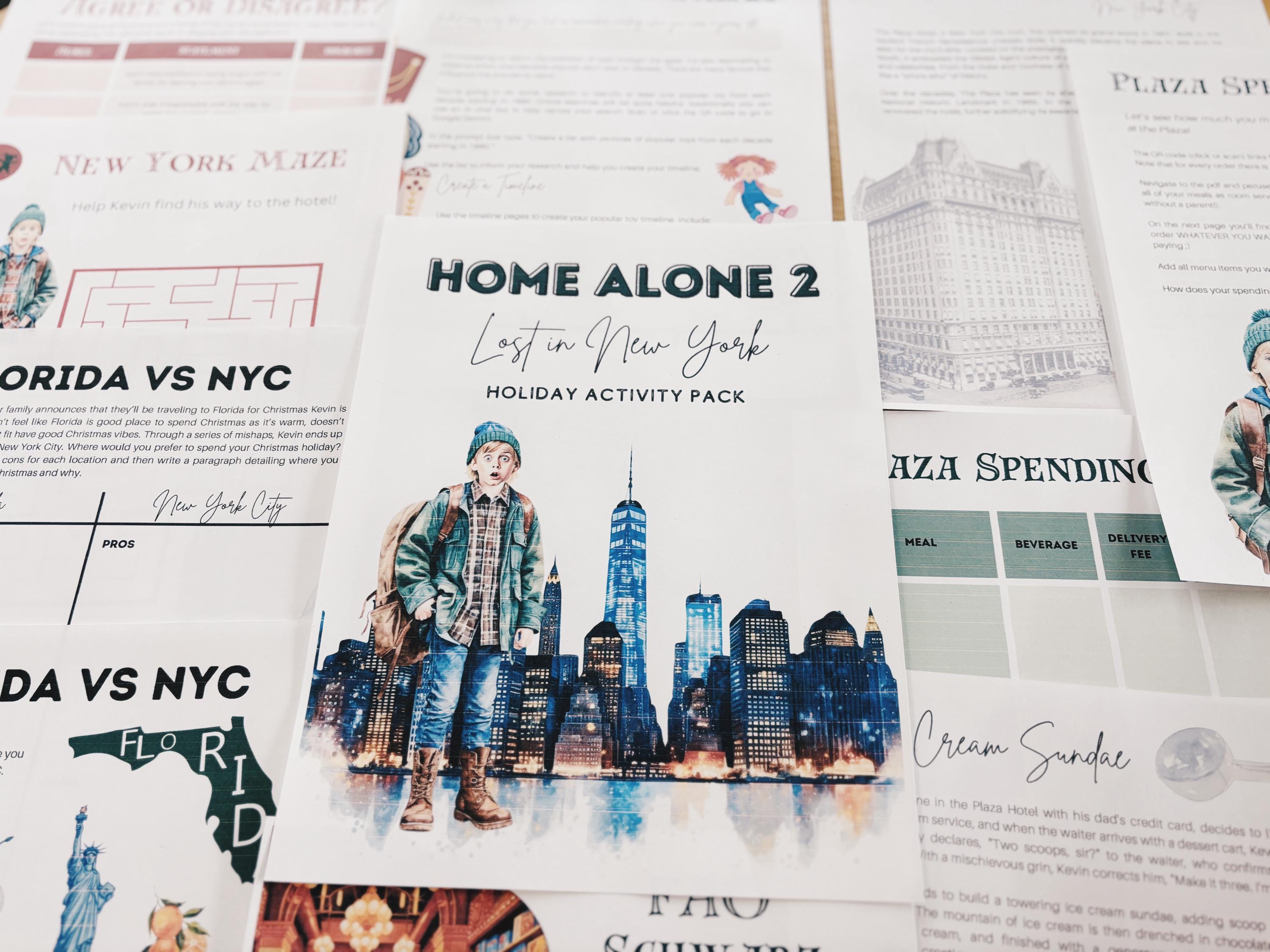 Home Alone 2 - Lost in New York Movie Holiday Activity Pack, Christmas ...