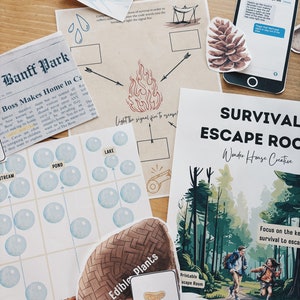 Wilderness Survival Printable Escape Room, Classroom, Middle School ...