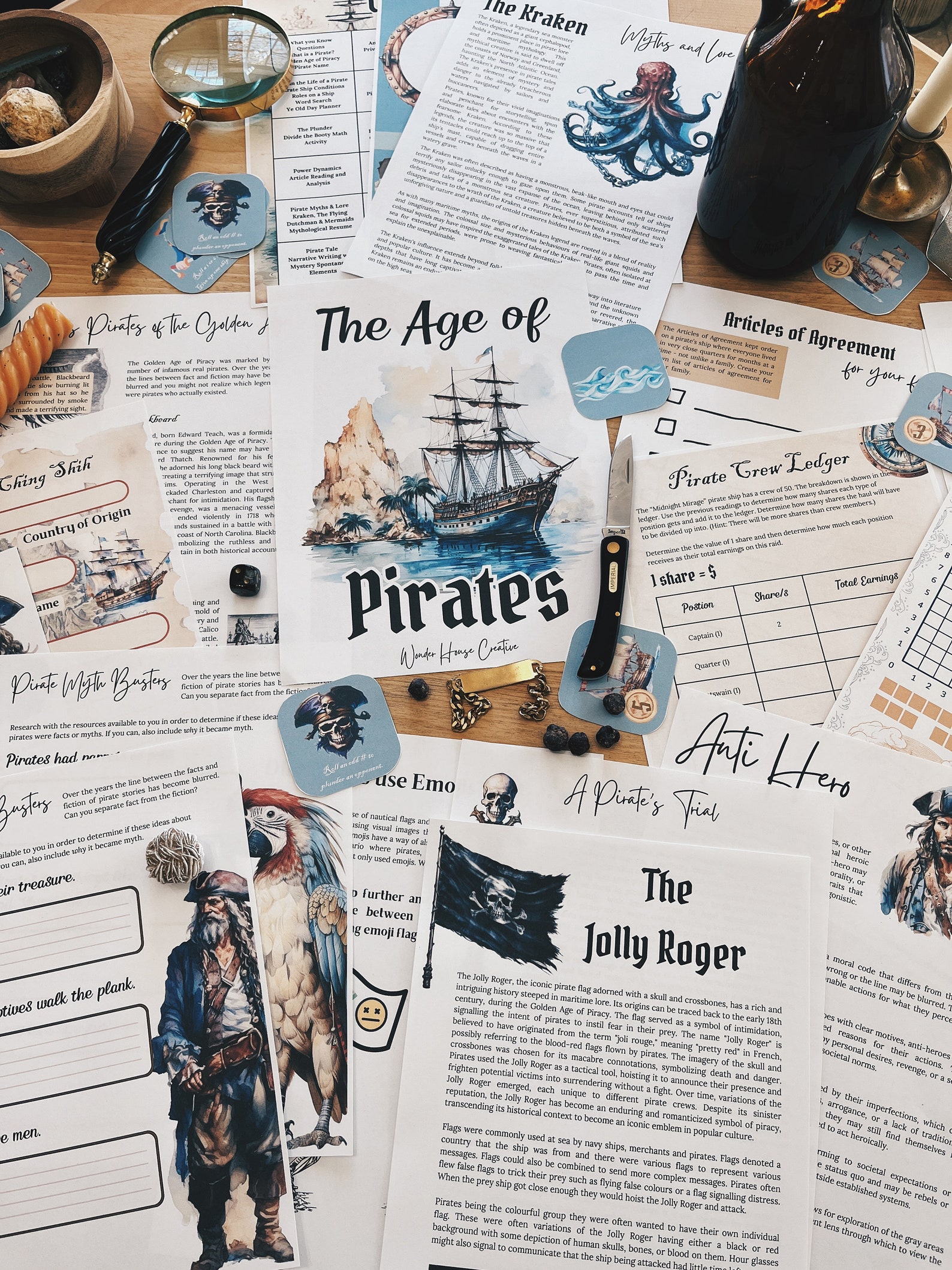 The Age of Pirates Deep Dive Unit Study, Middle School History, Print ...