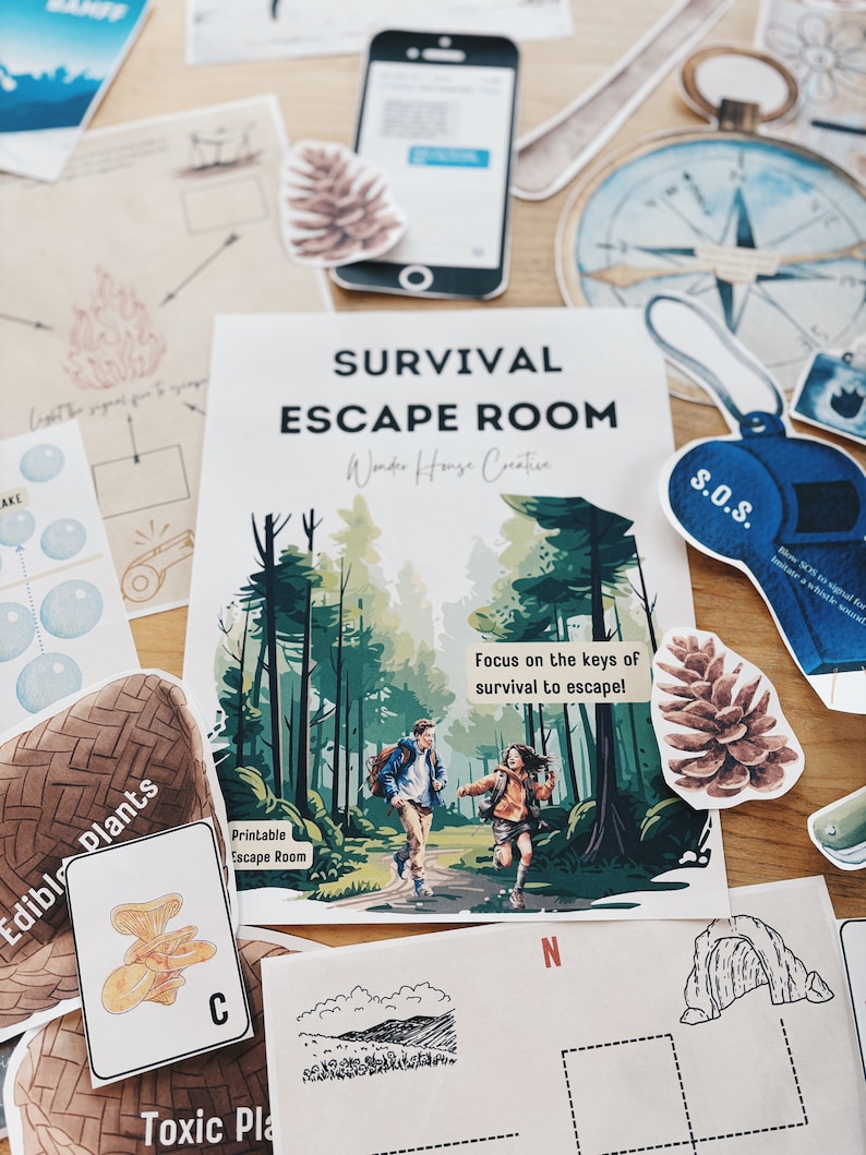 Wilderness Survival Printable Escape Room, Classroom, Middle School ...