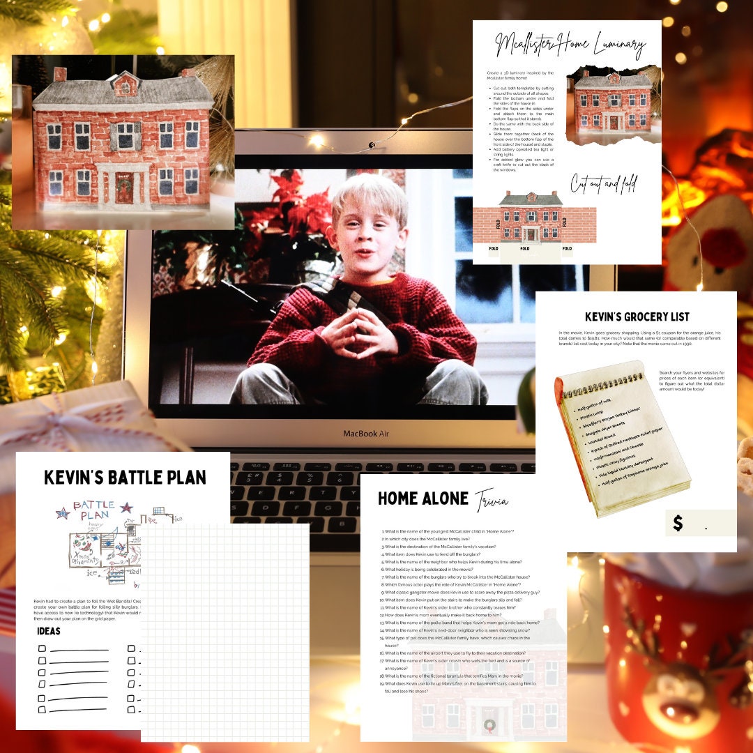 Home Alone Holiday Activity Pack Mini Unit, Christmas Project Pack ...