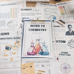 Intro to Chemistry Unit Study, Middle School High School Science ...
