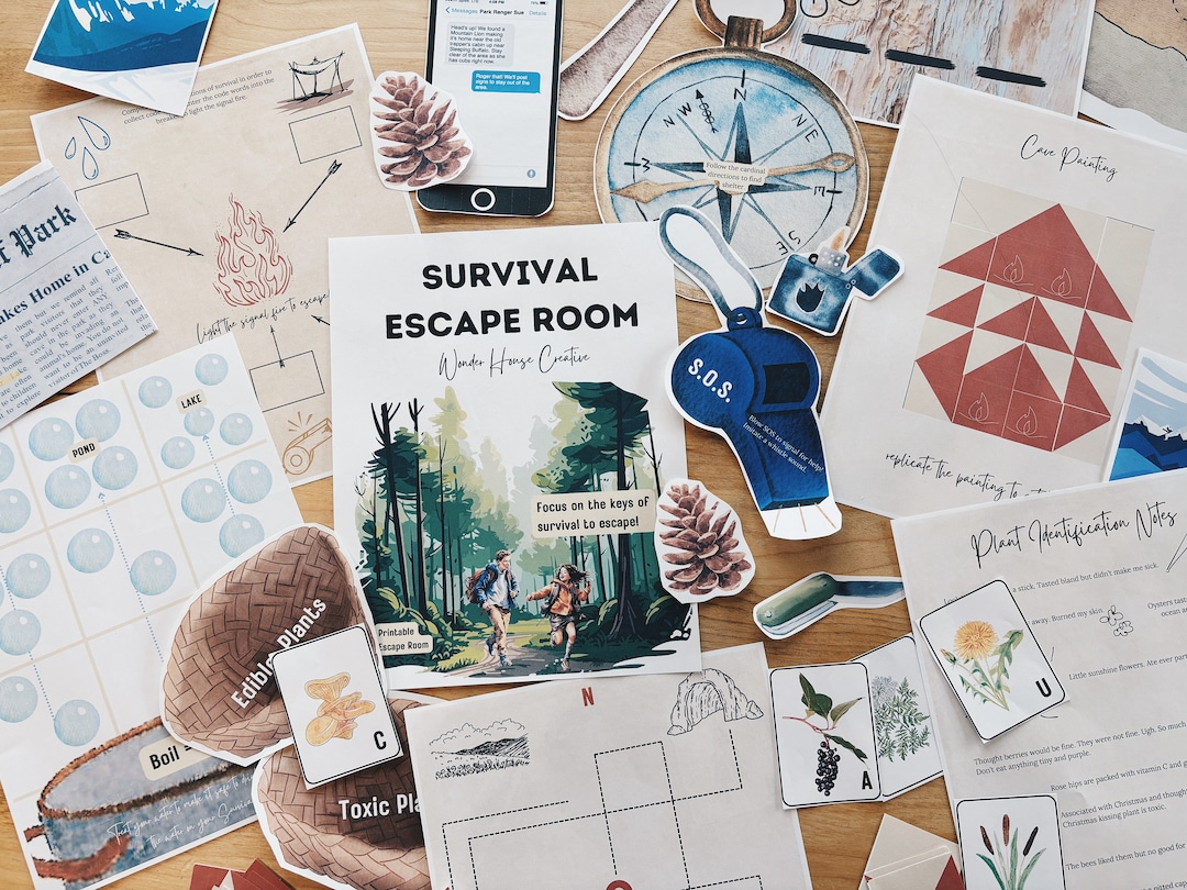 Wilderness Survival Printable Escape Room, Classroom, Middle School ...