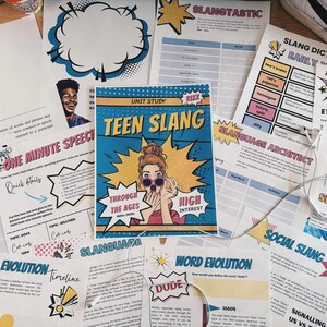 Teen Slang Language Arts Unit, Middle & High School ELA, No Prep, Open ...
