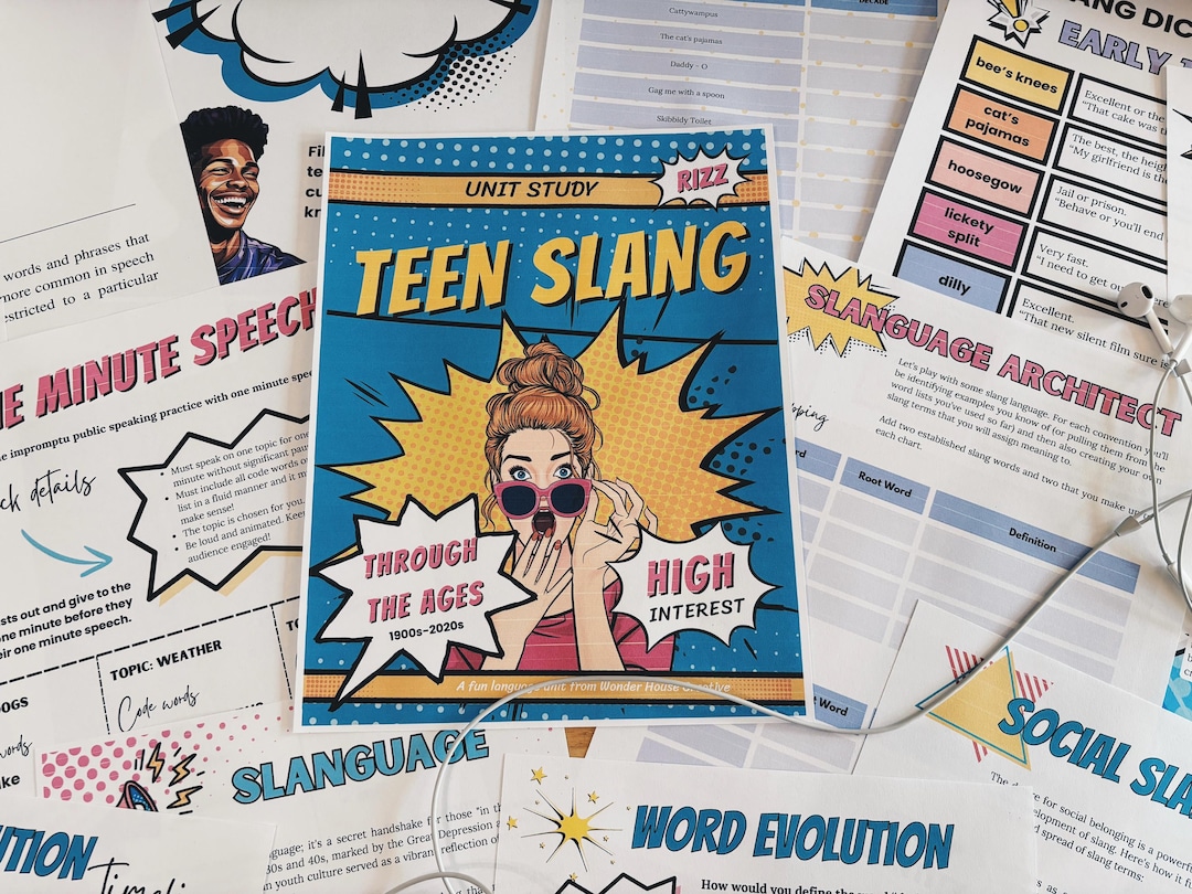 Teen Slang Language Arts Unit, Middle & High School ELA, No Prep, Open ...