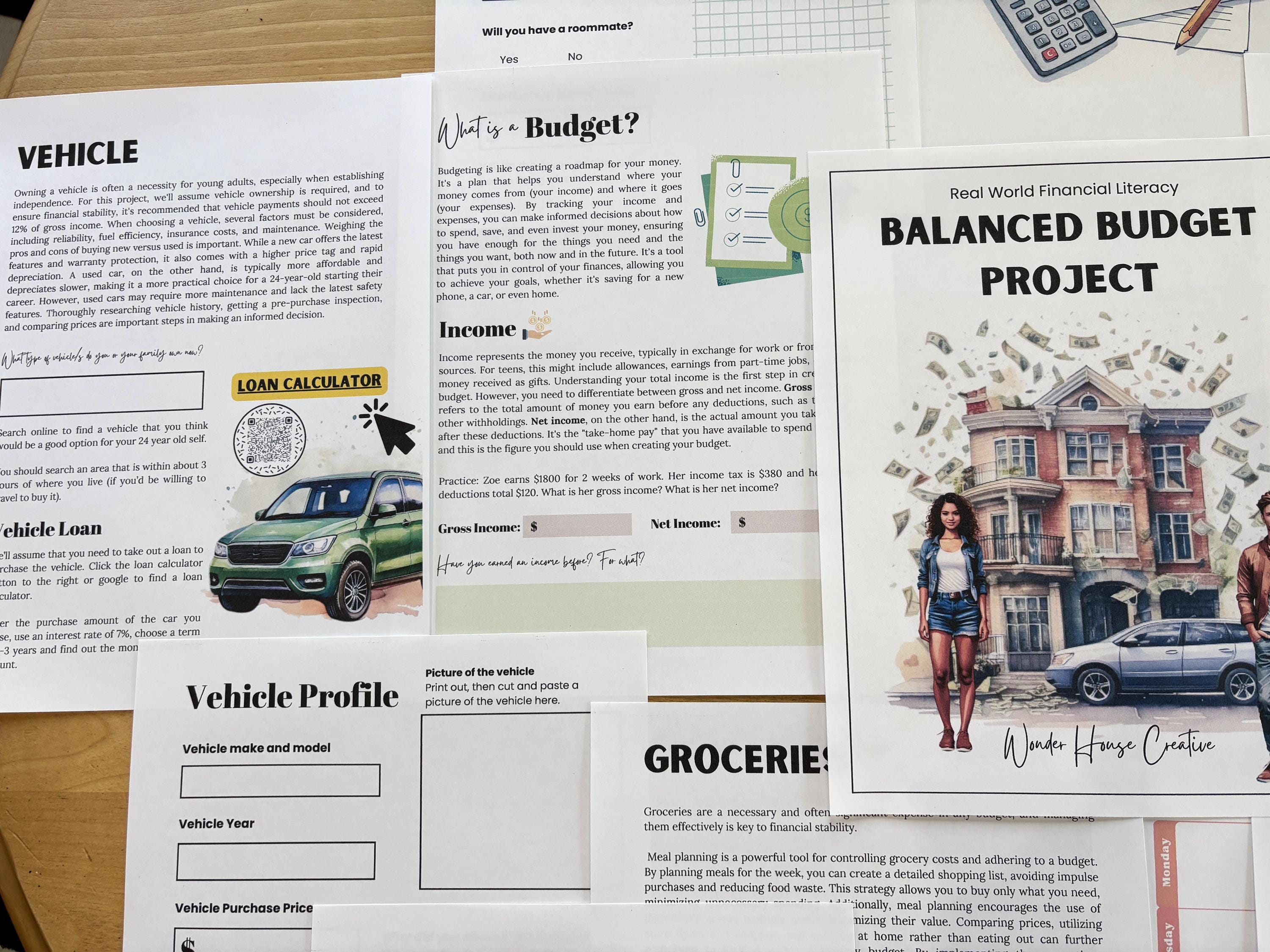 Balanced Budget Project : Teaching Real Life Financial Literacy - Etsy