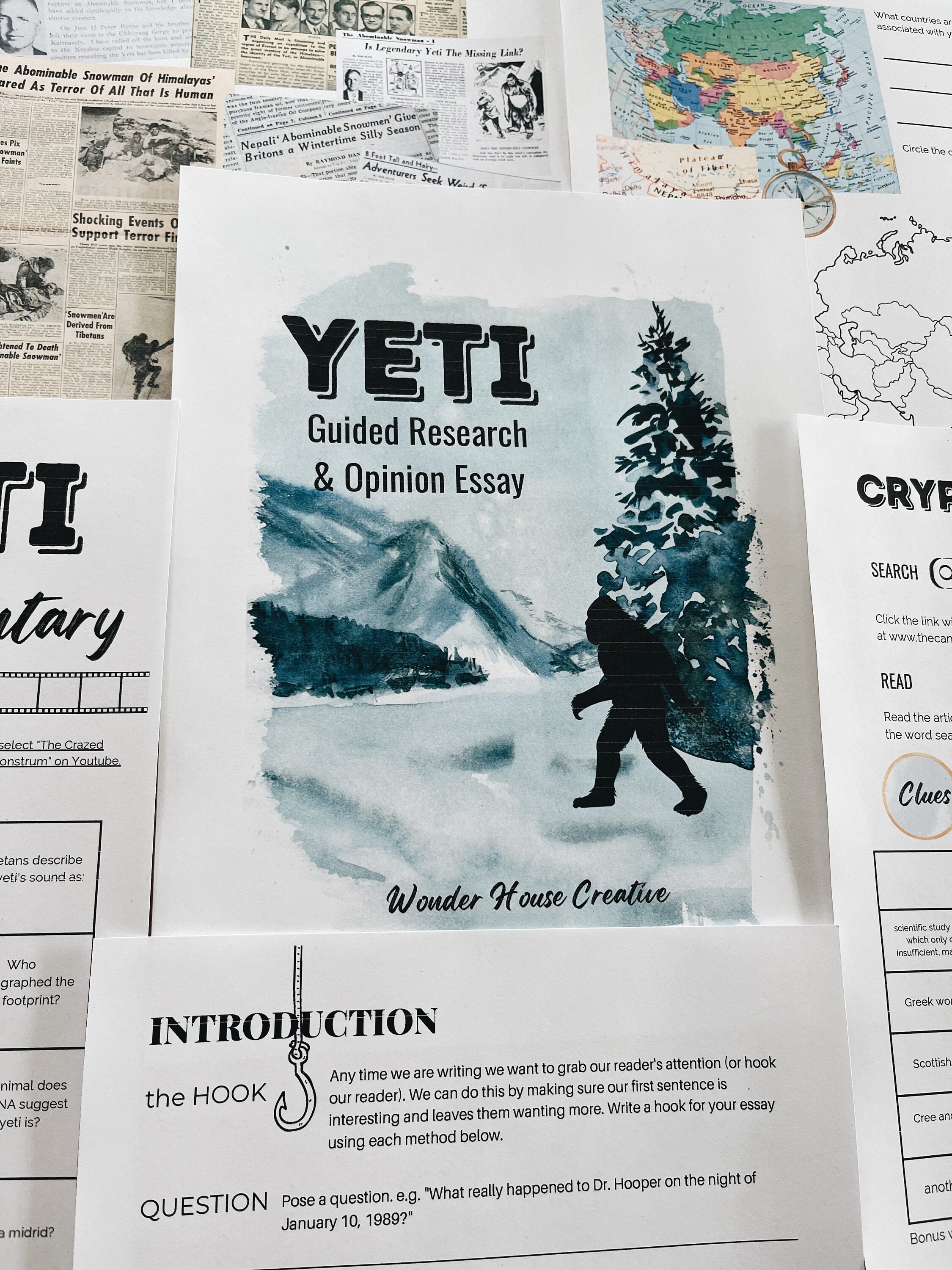 Yeti Guided Research Project, Opinion Essay Writing, Middle School ...
