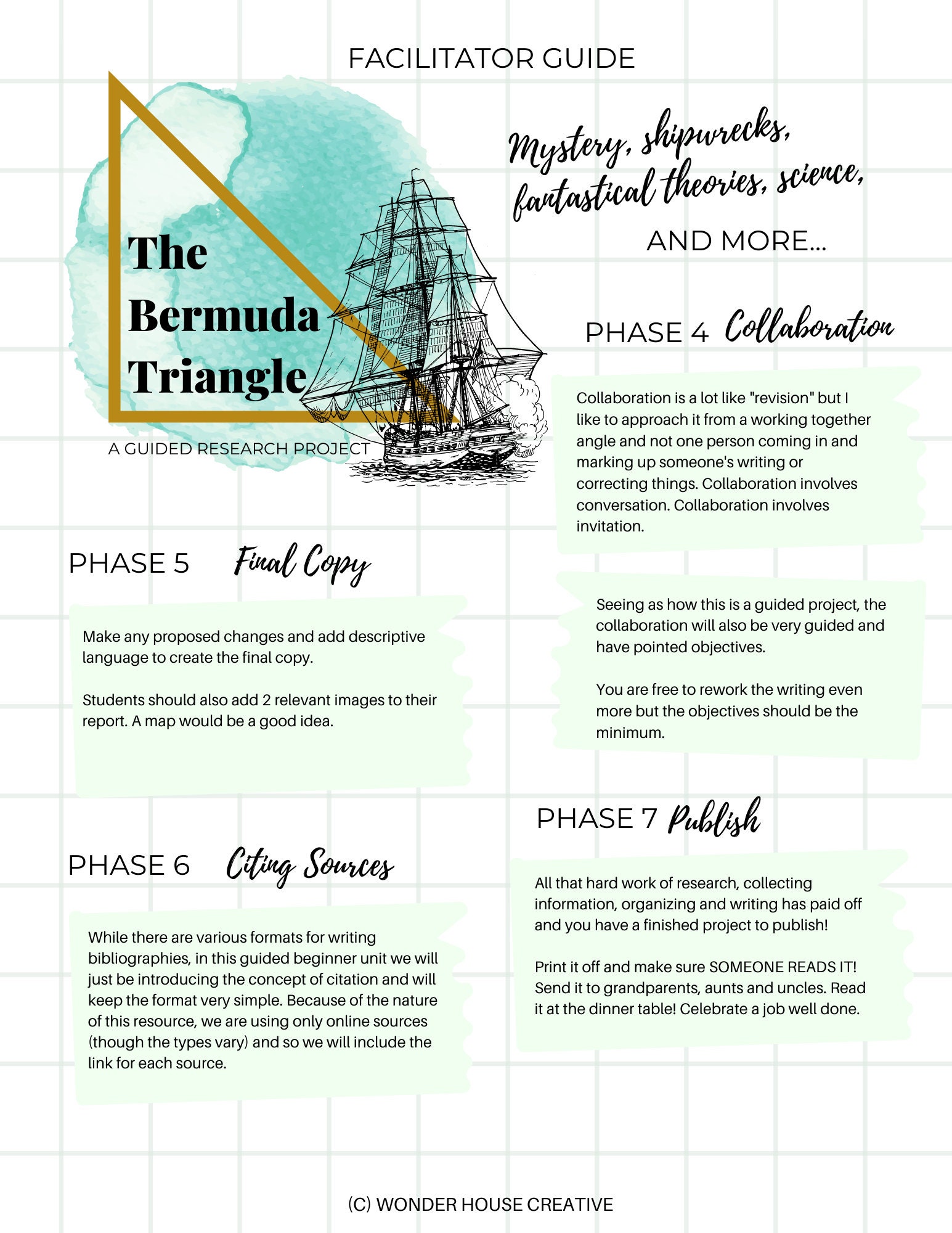 Bermuda Triangle Guided Research Project, Guided Writing, Middle School ...