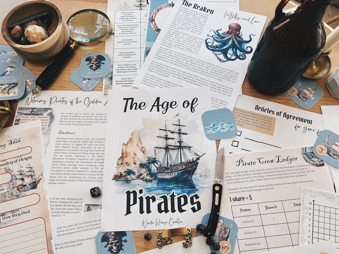 The Age of Pirates Deep Dive Unit Study, Middle School History, Print ...