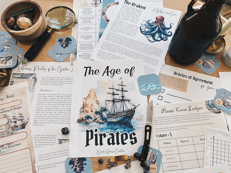 The Age of Pirates Deep Dive Unit Study, Middle School History, Print ...