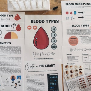 Blood Type Resource Pack, Middle School + High School Biology, Science ...