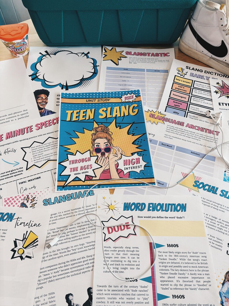Teen Slang Language Arts Unit, Middle & High School ELA, No Prep, Open ...