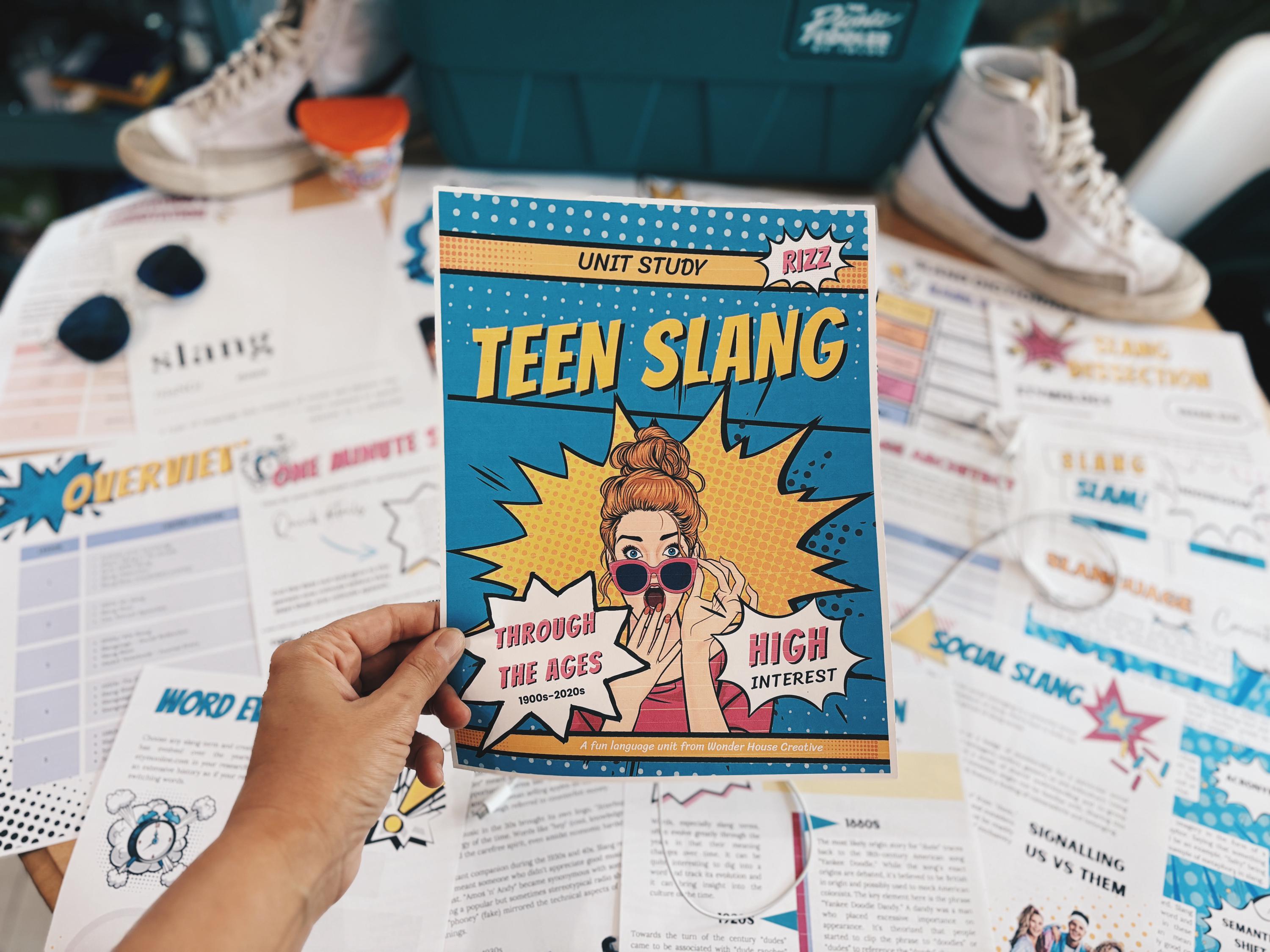 Teen Slang Language Arts Unit, Middle & High School ELA, No Prep, Open ...