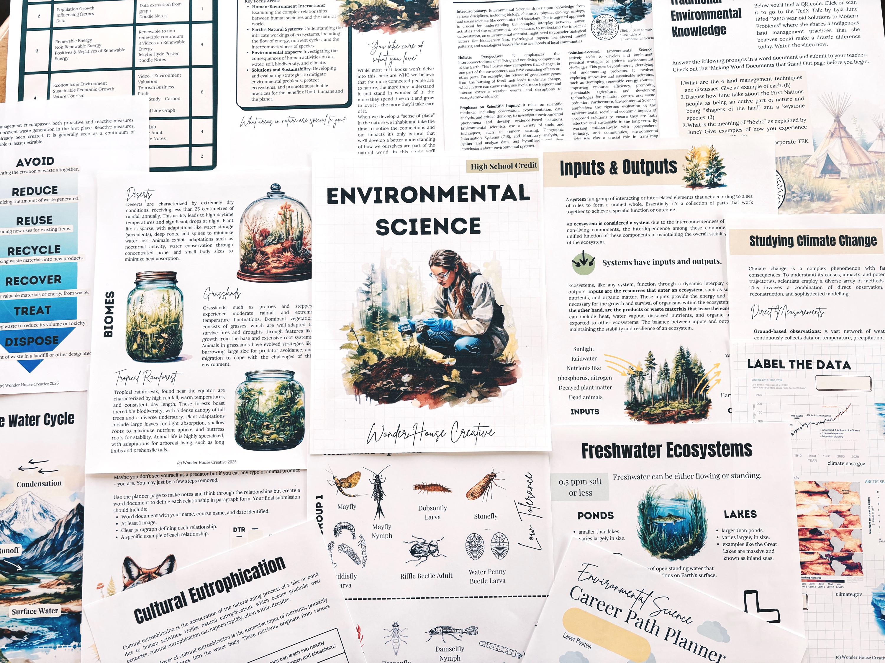 Environmental Science High School Course, 1 Credit, Enviro Sci 20 - Etsy