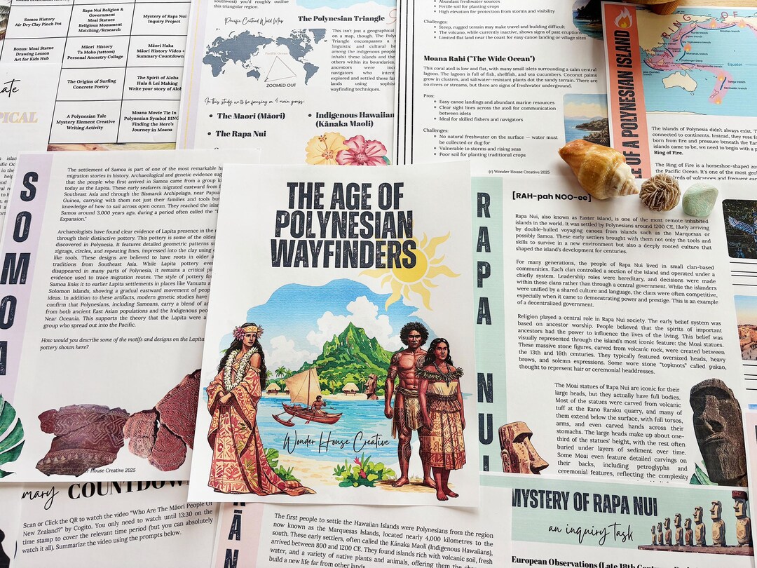 Age of Polynesian Wayfinders History Unit Study, Global History - Etsy
