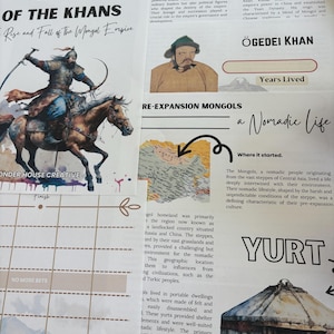 The Age of Khans Mongol Empire History/ela Unit Study, Middle School ...