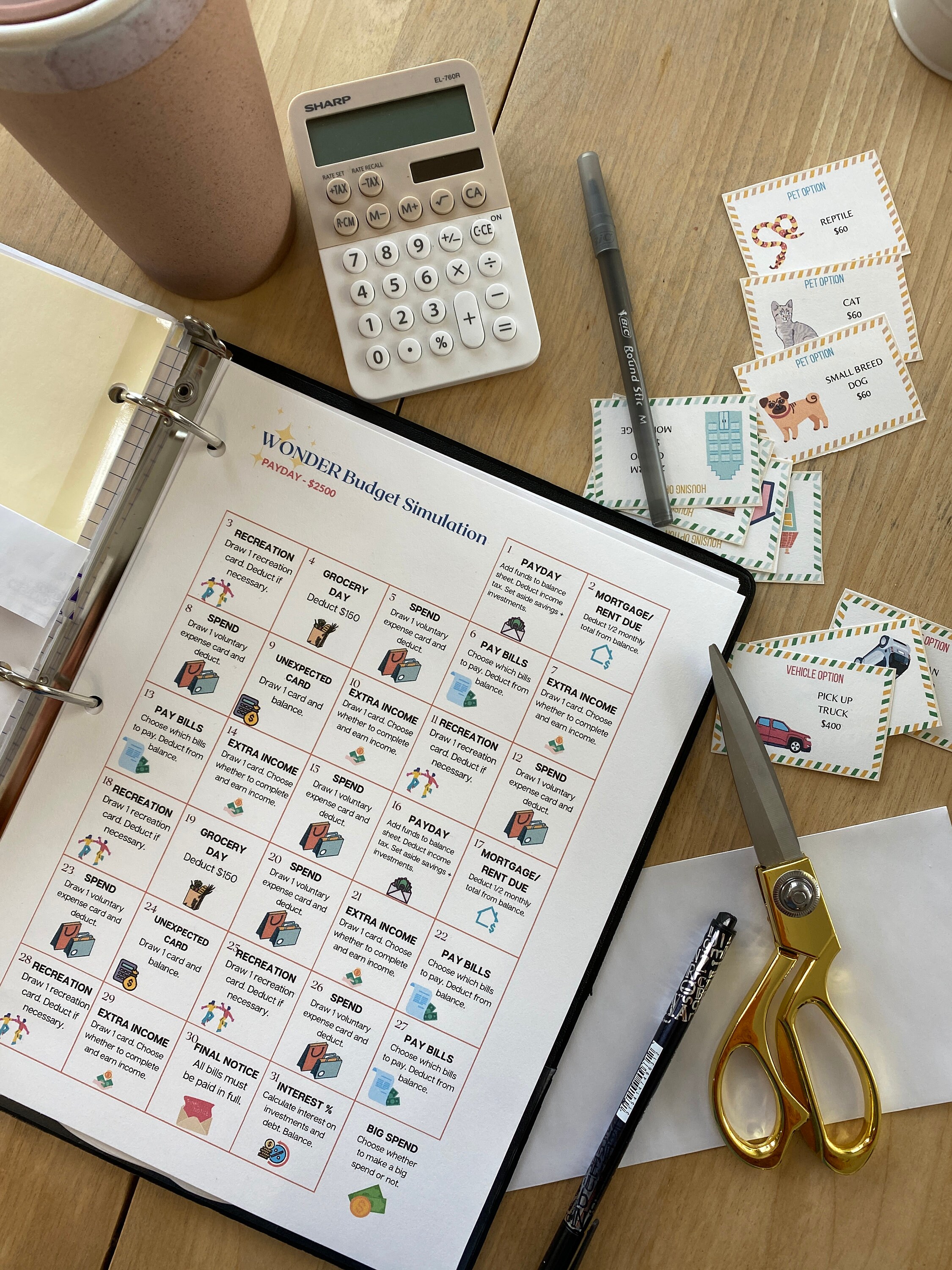 Wonder Budget Simulation, Teach Balancing a Budget, Budget Simulator ...
