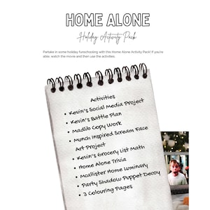 Home Alone Holiday Activity Pack Mini Unit, Christmas Project Pack ...