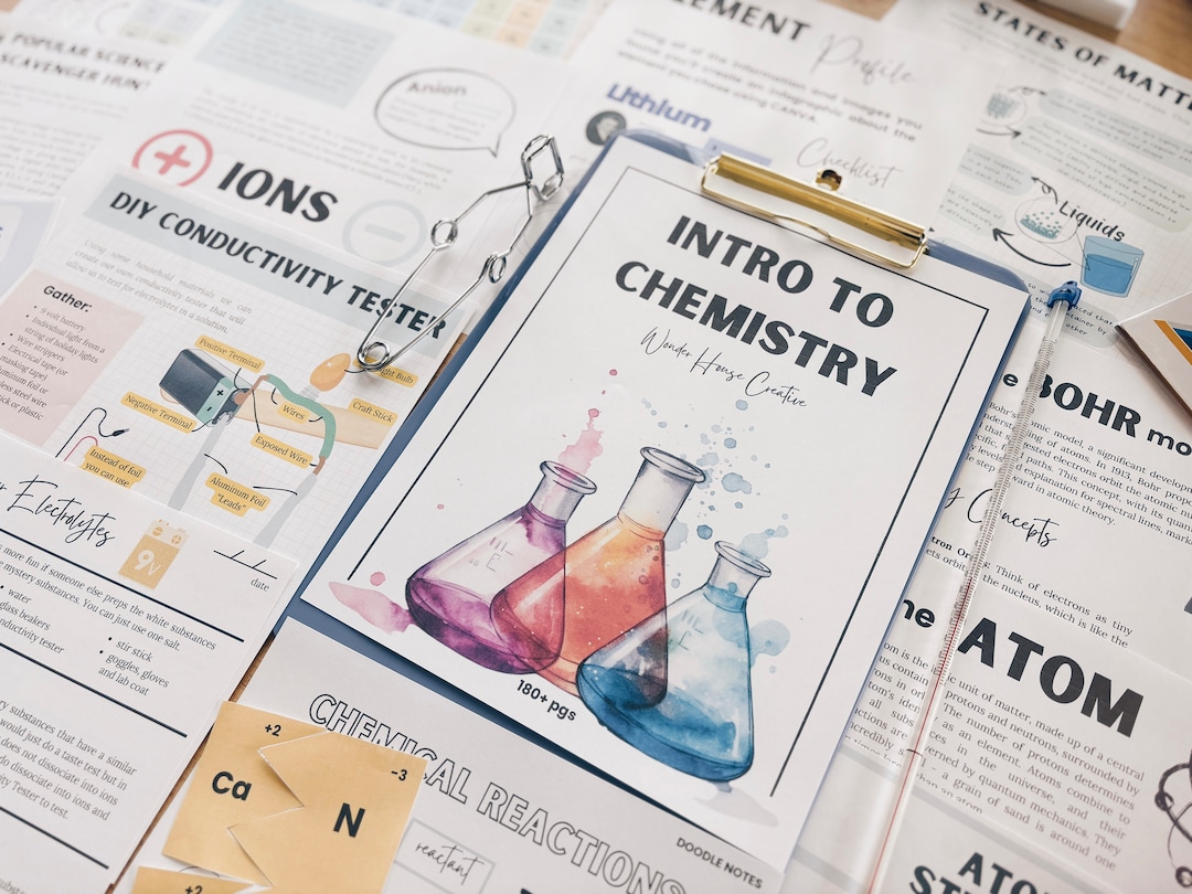 Intro to Chemistry Unit Study, Middle School High School Science ...