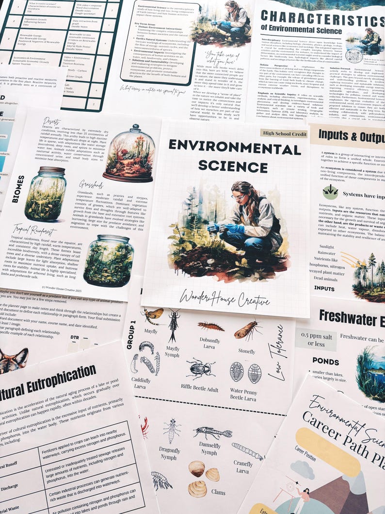 Environmental Science High School Course, 1 Credit, Enviro Sci 20 - Etsy