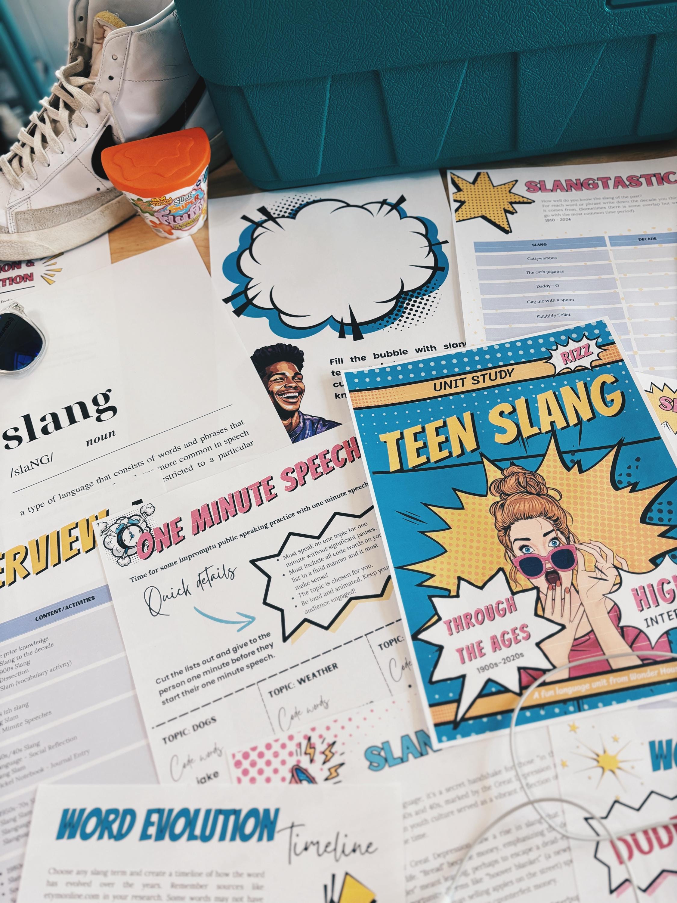 Teen Slang Language Arts Unit, Middle & High School ELA, No Prep, Open ...