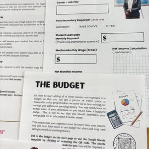 Balanced Budget Project : Teaching Real Life Financial Literacy - Etsy