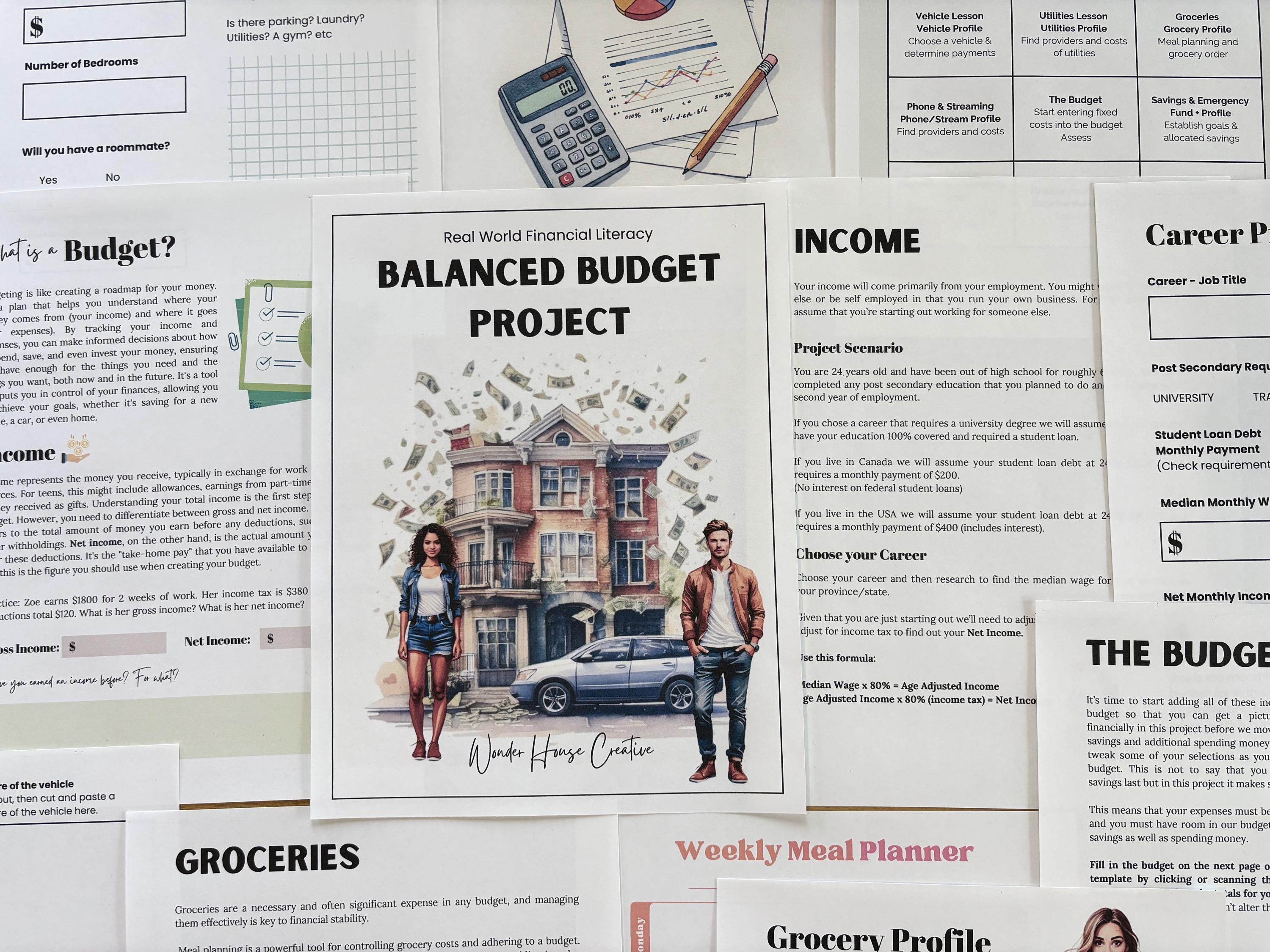Balanced Budget Project : Teaching Real Life Financial Literacy - Etsy
