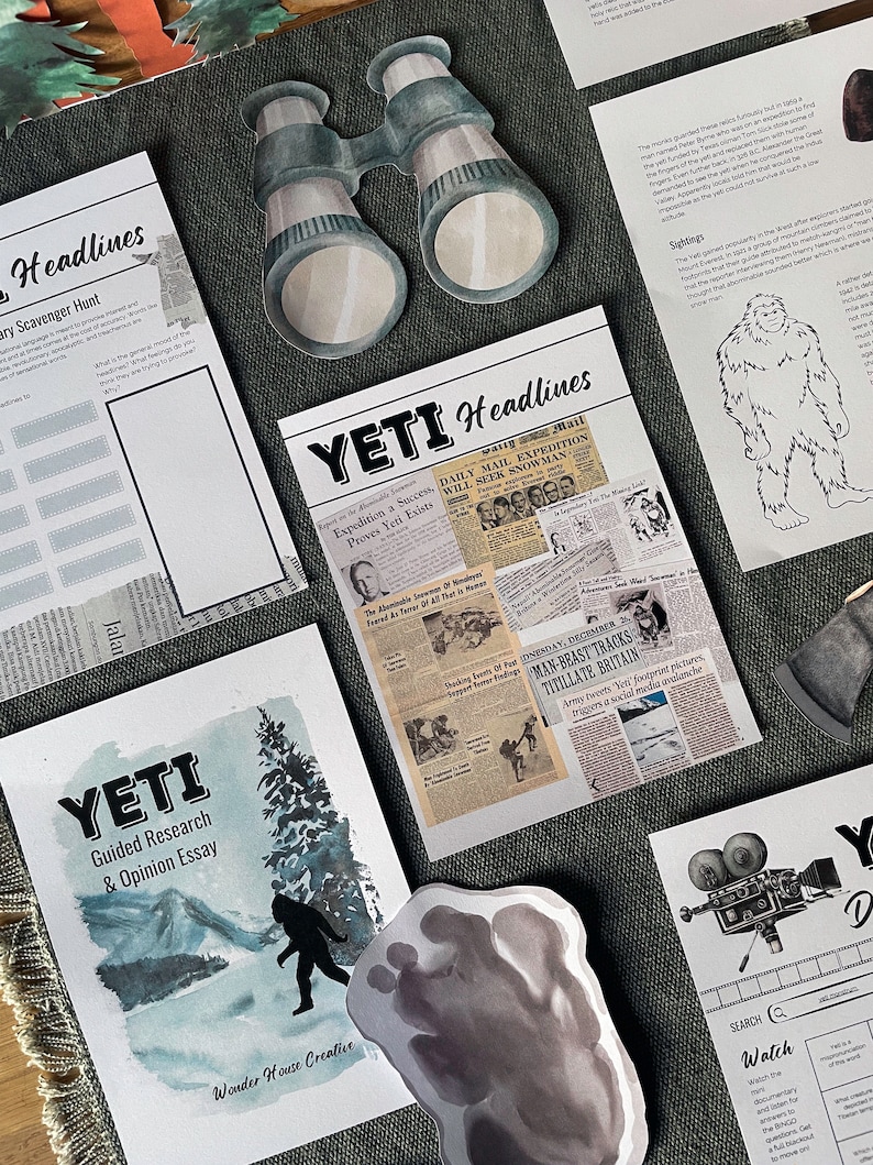 Yeti Guided Research Project, Opinion Essay Writing, Middle School ...