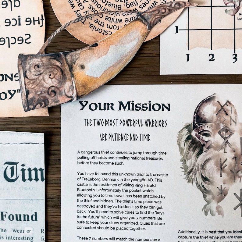 Viking Escape Room, Time Travel, Fun History Lesson, Escape Room for ...