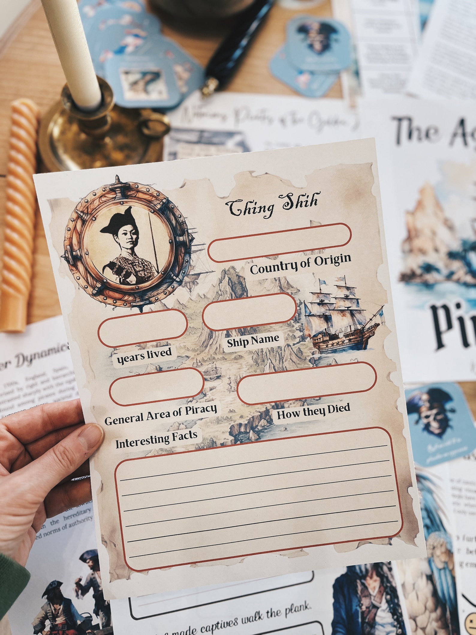 The Age of Pirates Deep Dive Unit Study, Middle School History, Print ...