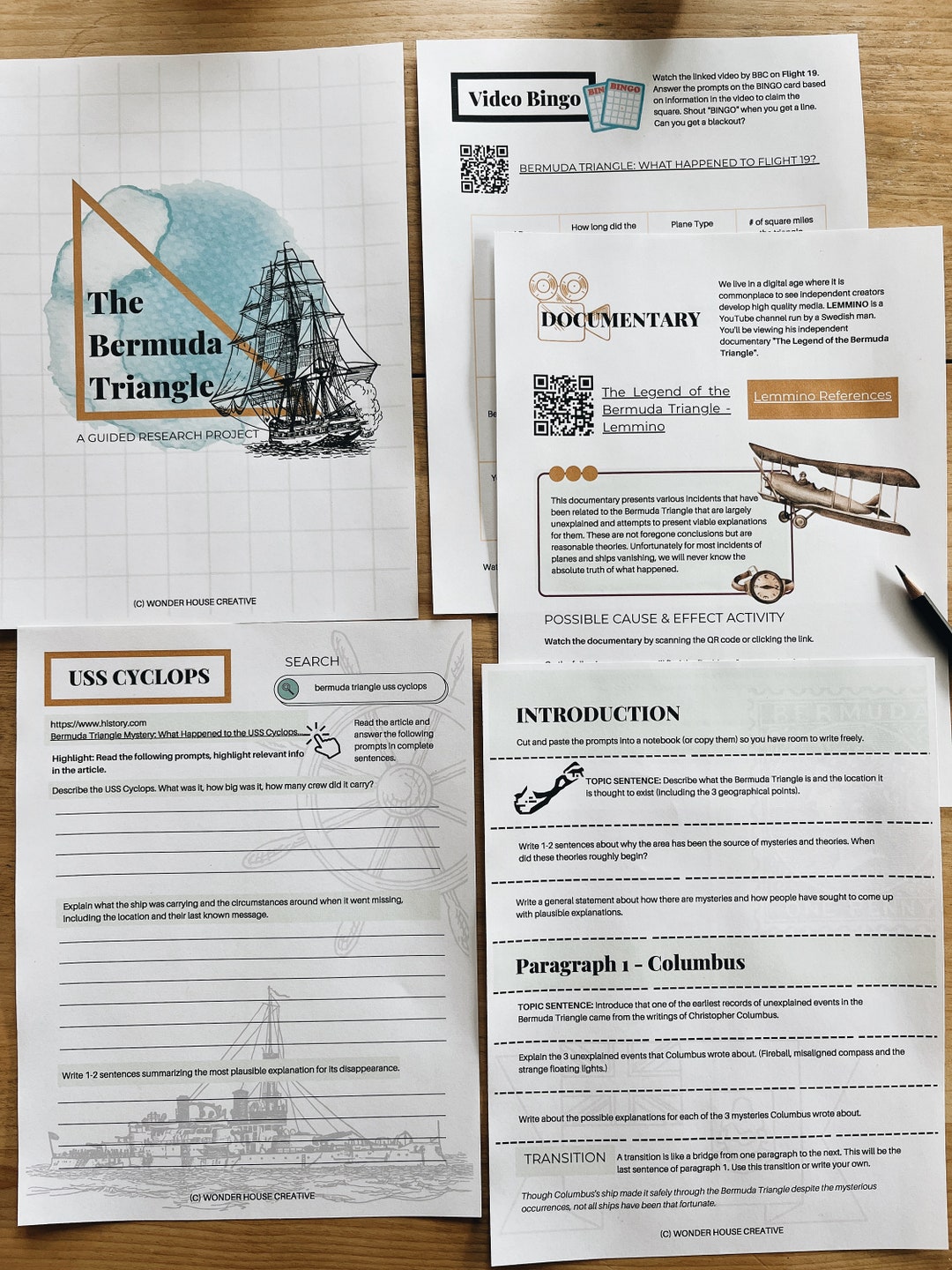 Bermuda Triangle Guided Research Project, Guided Writing, Middle School ...