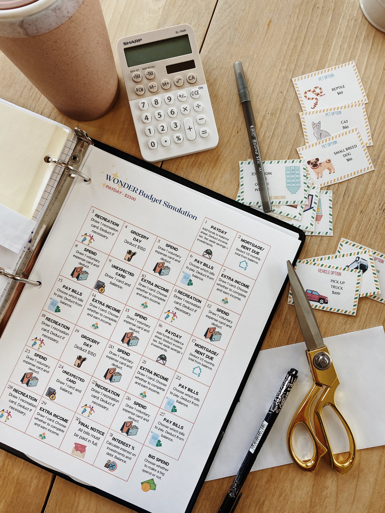 Wonder Budget Simulation, Teach Balancing a Budget, Budget Simulator ...