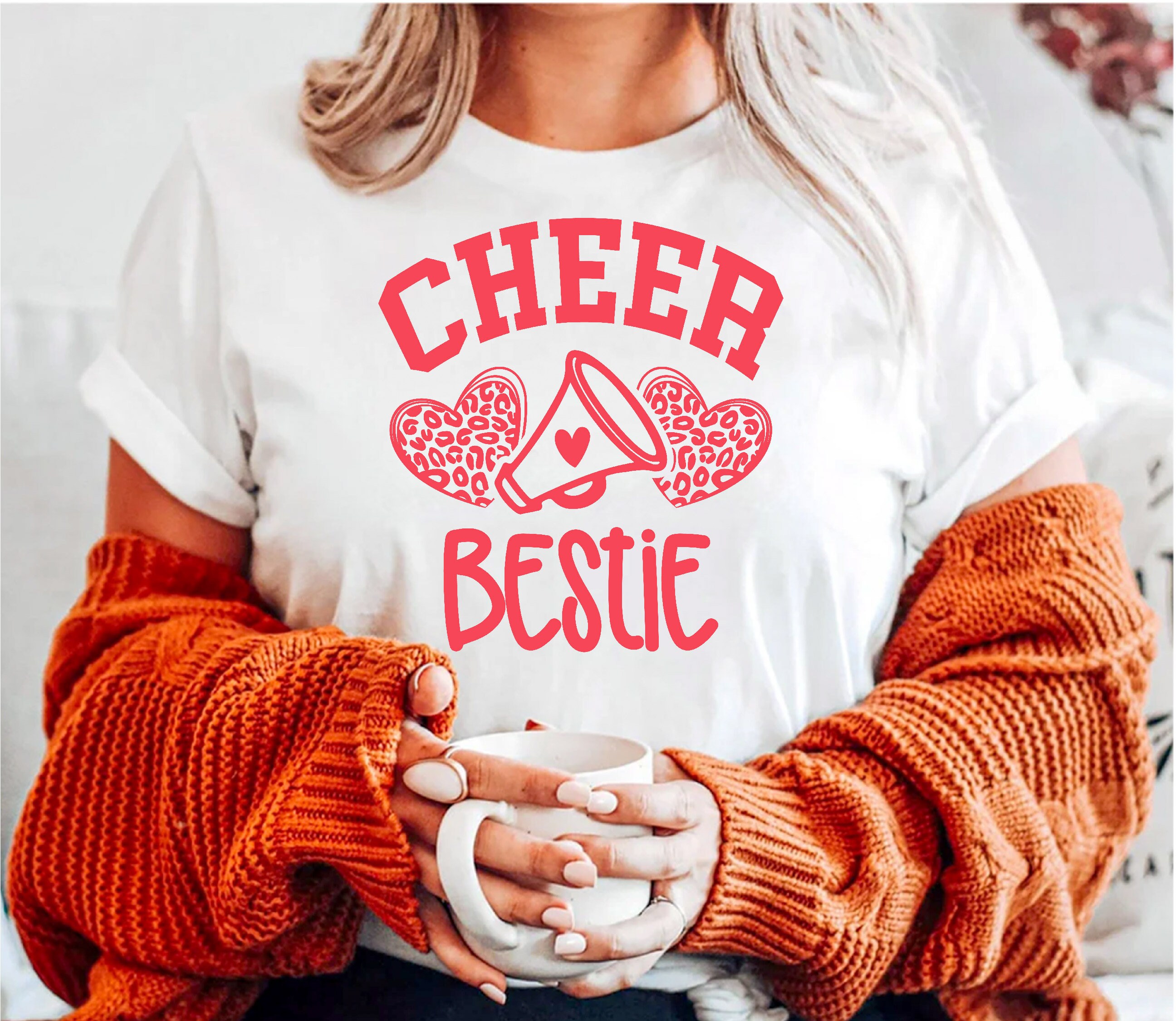 Cheer Bestie Svg Png Cheer Bestie Cut File Leopard Cheer - Etsy