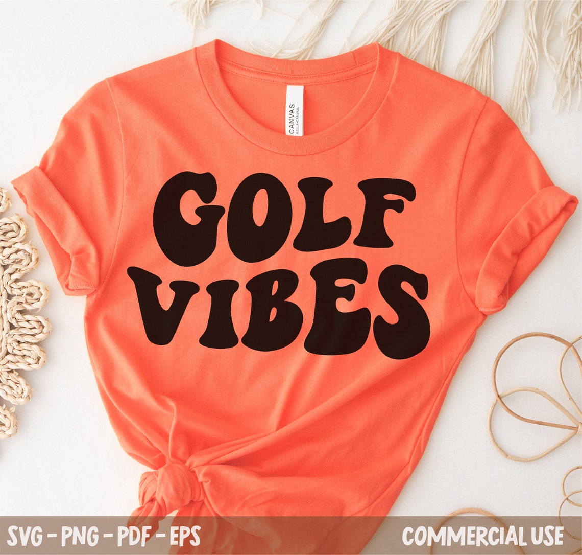 Golf Vibes Svg Png, Golfing Svg, Golfer Clipart, Golf Quote, Wavy ...