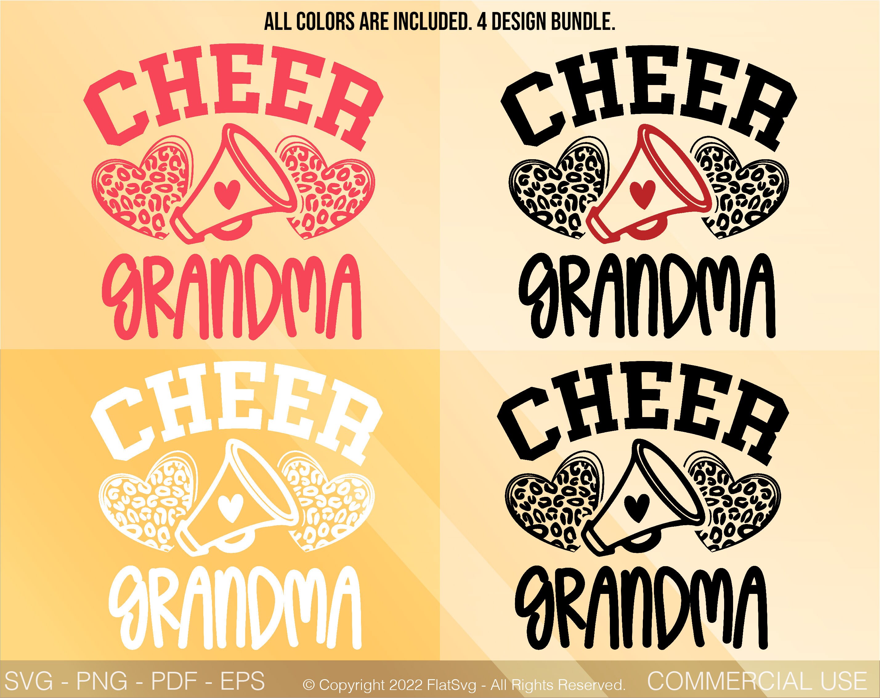 Cheer Grandma Svg Png Cheer Grandma Cut File Leopard Cheer - Etsy