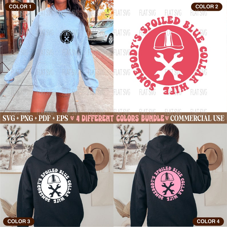 Somebodys Spoiled Blue Collar Wife Svg Png Spoiled Svg Funny Etsy